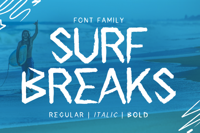 Surf Breaks/Brush Font - Illushvara Design